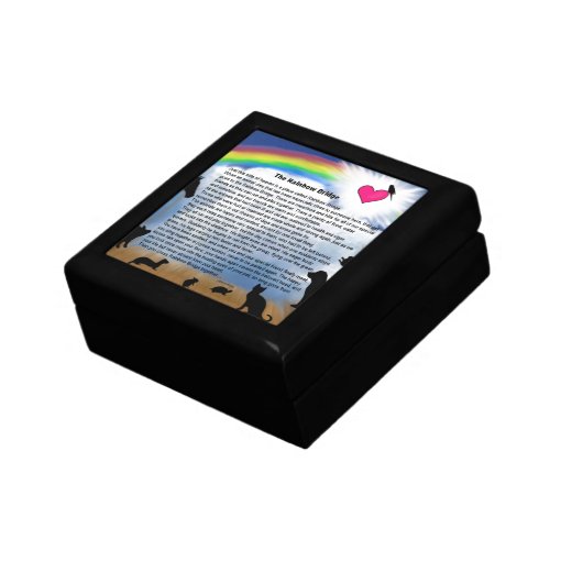 Rainbow Bridge Poem Keepsake Box | Zazzle