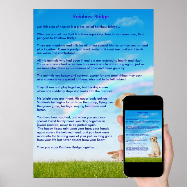 Rainbow Bridge Poster | Zazzle