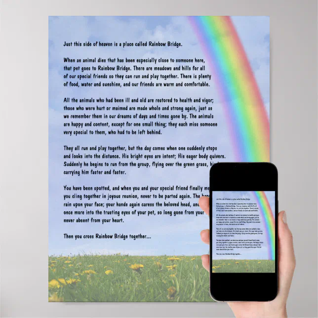 Rainbow Bridge Poster | Zazzle