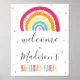 Rainbow Bright Birthday Party Poster | Zazzle