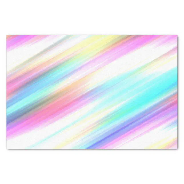 Rainbow Brush Strokes Tissue Paper | Zazzle