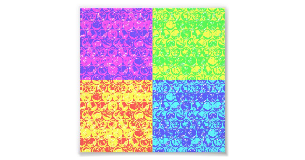 Rainbow Bubble Wrap Pop Art Photo Print Zazzle
