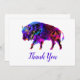 Rainbow Buffalo Thank You Card | Zazzle