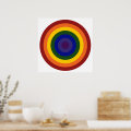 Rainbow Bullseye Poster | Zazzle