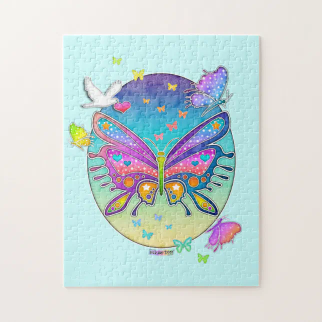 Rainbow Butterfly Puzzle | Zazzle