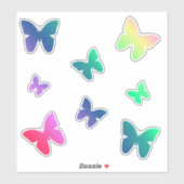 Rainbow Butterfly Sticker Pack | Cute Butterflies | Zazzle