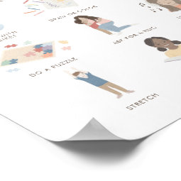 Rainbow Calming Strategies Classroom Decor | Zazzle