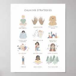Rainbow Calming Strategies Classroom Decor | Zazzle