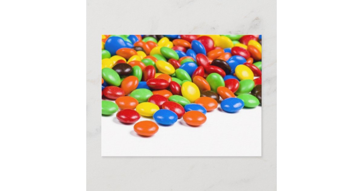 Rainbow candy postcard | Zazzle