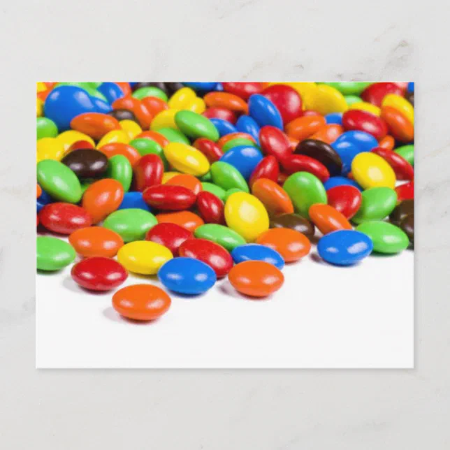 Rainbow candy postcard | Zazzle