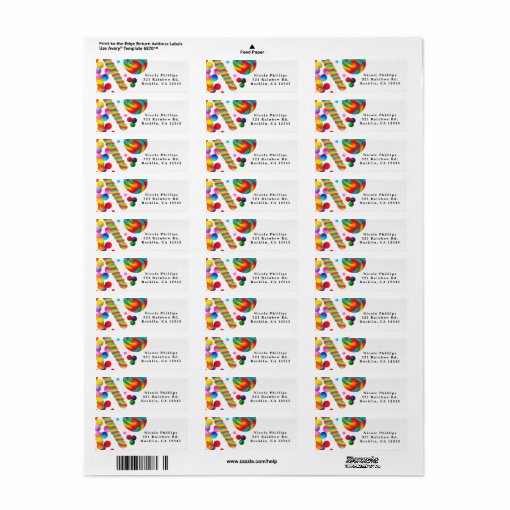 Rainbow Candy Sweet Birthday Party Invitation Label | Zazzle