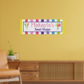Rainbow Candy Sweet Shoppe Custom Name Birthday Poster | Zazzle