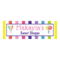 Rainbow Candy Sweet Shoppe Custom Name Birthday Poster | Zazzle