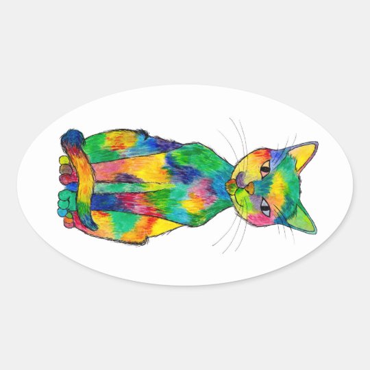 Rainbow Cat Stickers | Zazzle.com