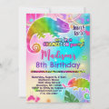 Rainbow Chameleon Birthday Party Invitation | Zazzle
