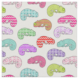 Chameleon Pattern Fabric | Zazzle.com