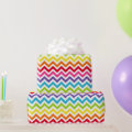 Rainbow Chevron Gift Wrap | Zazzle