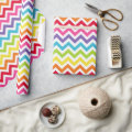 Rainbow Chevron Gift Wrap | Zazzle