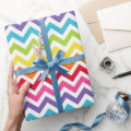 Rainbow Chevron Gift Wrap | Zazzle