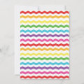 Rainbow Chevron Girls Birthday Party Invitation | Zazzle