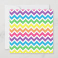 Rainbow Chevron Invitation | Zazzle