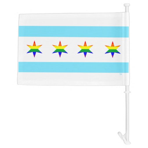 Rainbow Chicago Pride Flag | Zazzle