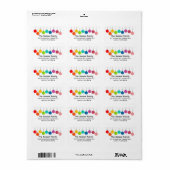 Rainbow Christmas baubles Label | Zazzle