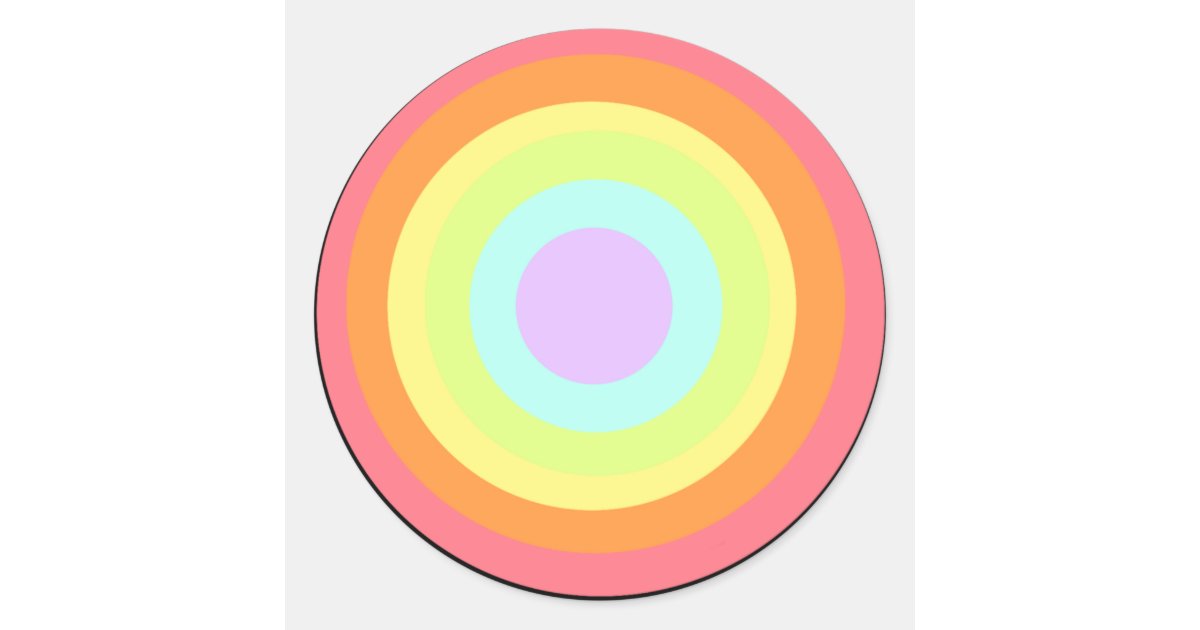 Rainbow Circle Sticker | Zazzle