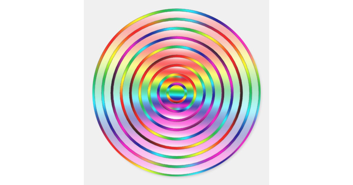 Rainbow Classic Round Sticker | Zazzle