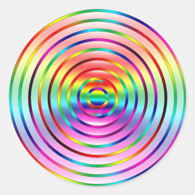 Rainbow Classic Round Sticker | Zazzle