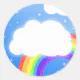 Rainbow cloud custom name - stickers | Zazzle