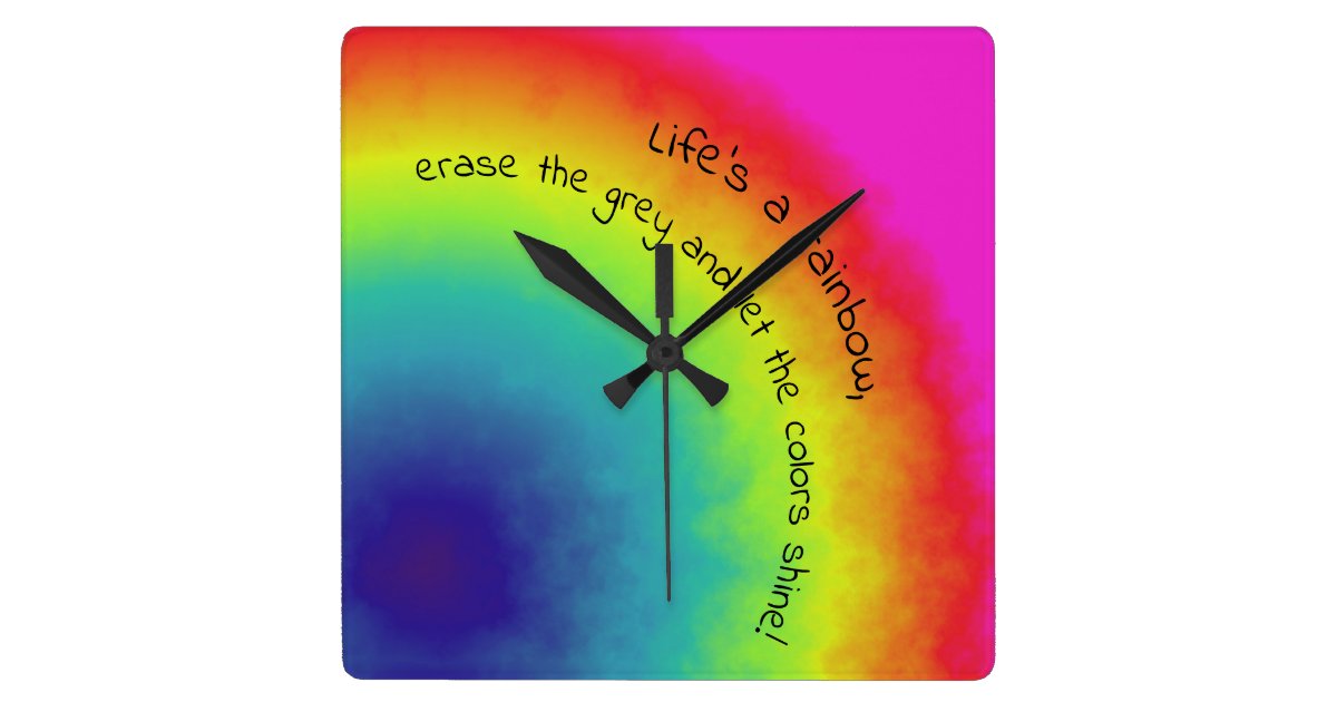 rainbow cloud - wall clock | Zazzle.com
