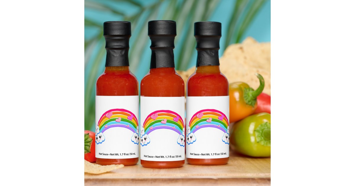 Rainbow Clouds Hot Sauce | Zazzle