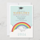 Rainbow Clouds Preschool Kids Graduation Invitation | Zazzle