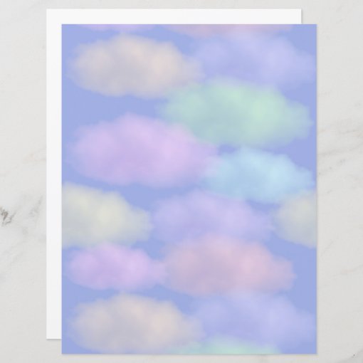 Rainbow Clouds Scrapbook Paper | Zazzle