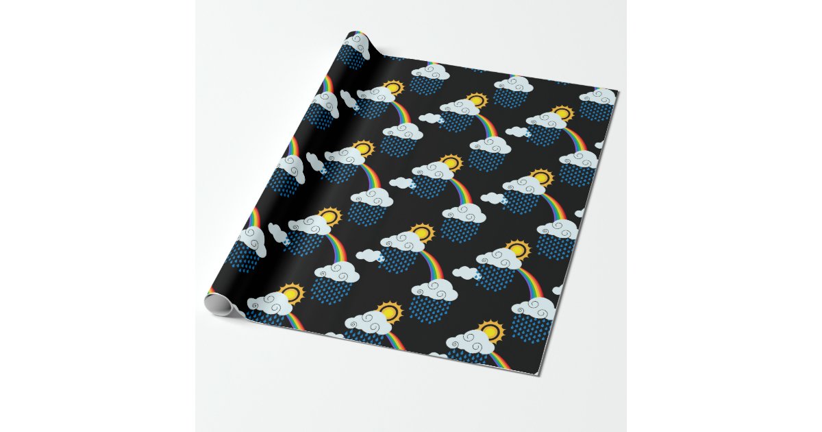 Rainbow Clouds Wrapping Paper | Zazzle