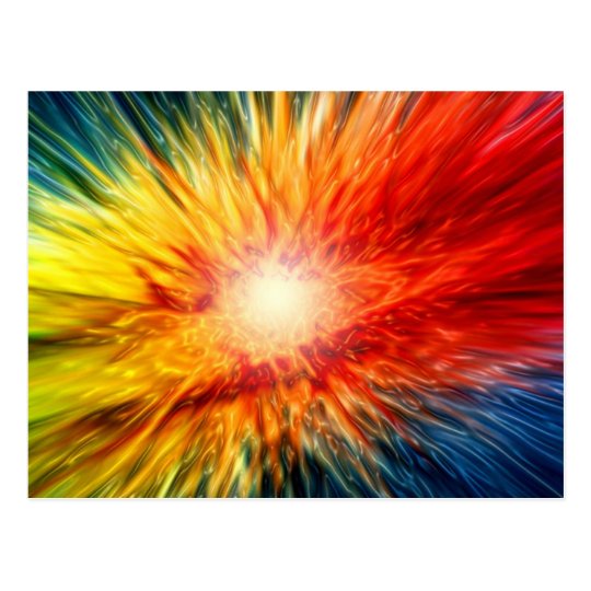 Rainbow Color Burst Postcard | Zazzle.com