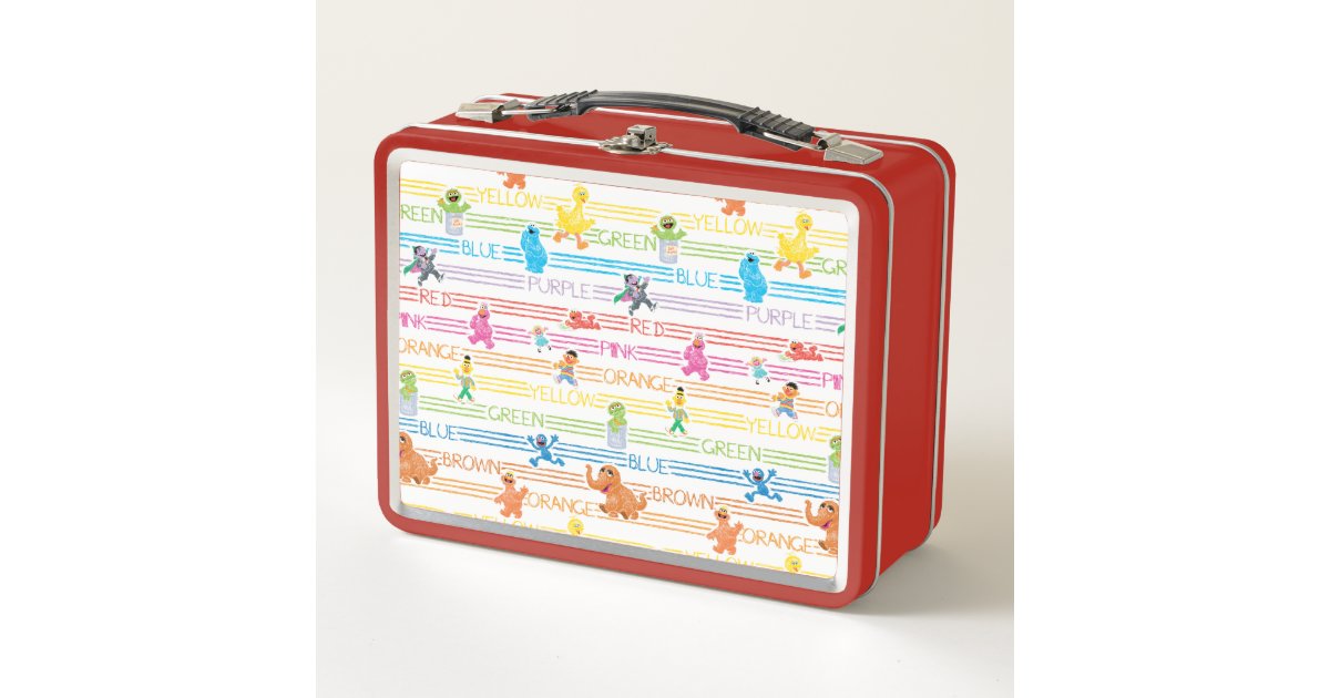 Rainbow Color Sesame Pals Pattern Metal Lunch Box | Zazzle