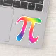 Rainbow colored pi symbol sticker | Zazzle
