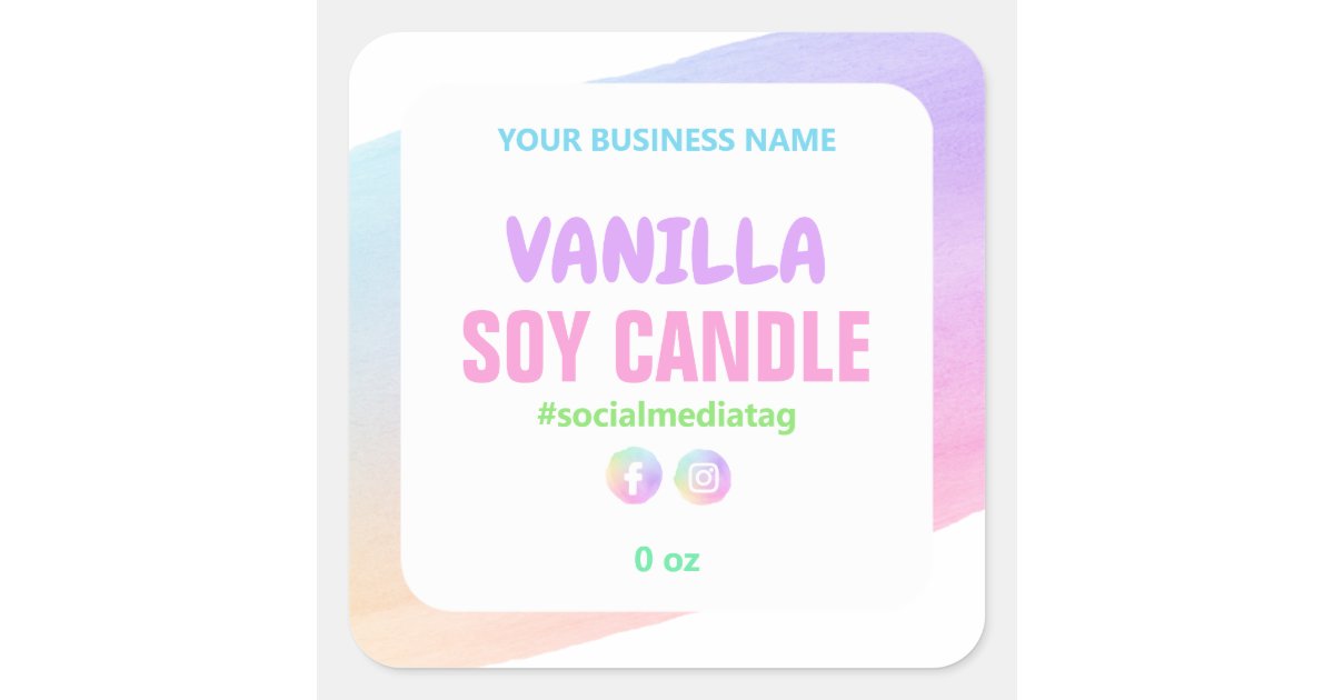 Rainbow Colored Product Labels | Zazzle