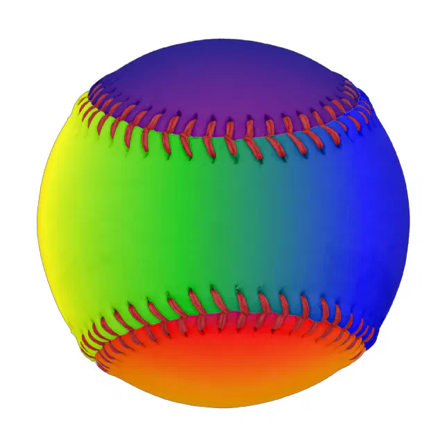 Rainbow Colors Baseball Ball | Zazzle
