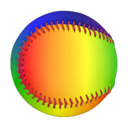 Rainbow Colors Baseball Ball | Zazzle