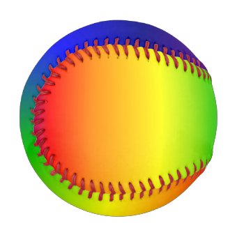 Rainbow Colors Baseball Ball | Zazzle