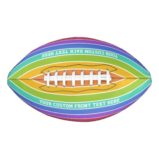Rainbow Colors custom football | Zazzle.com