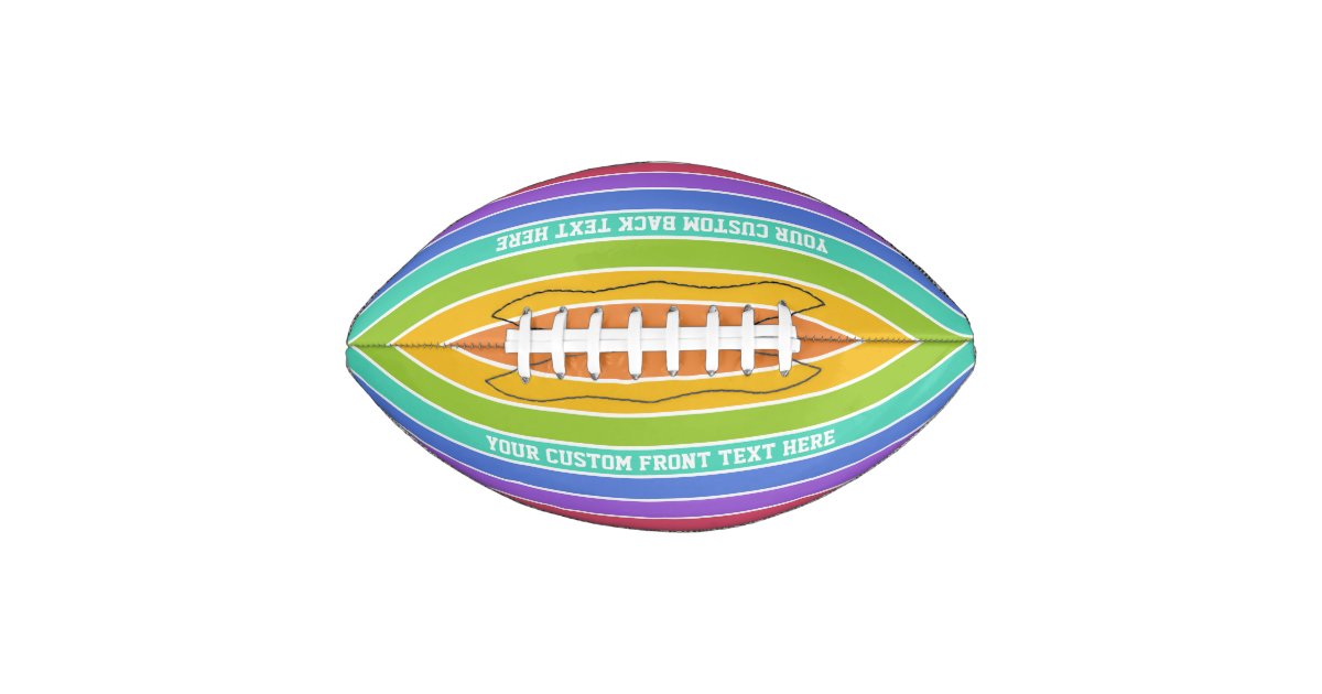 Rainbow Colors custom football | Zazzle