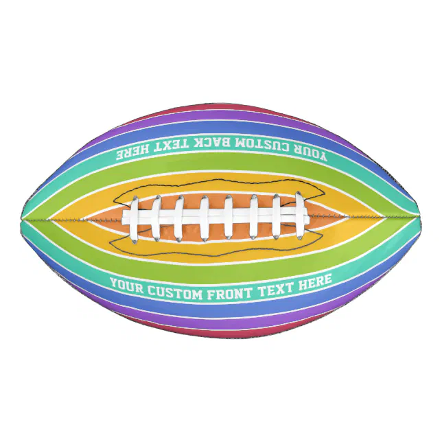 Rainbow Colors custom football | Zazzle