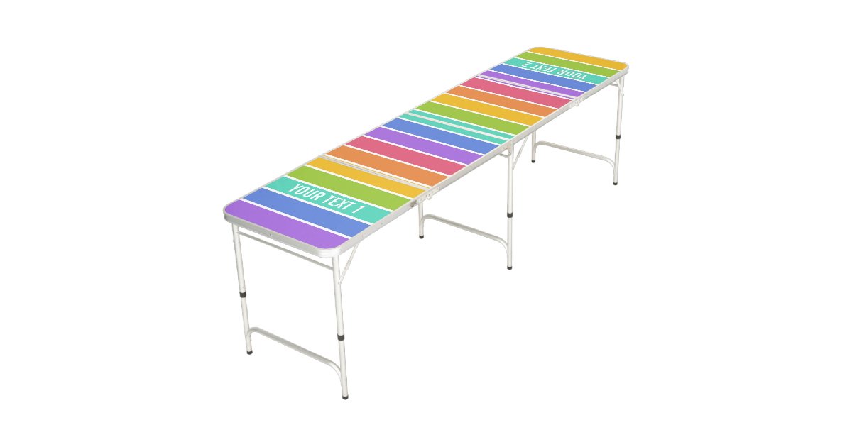 Rainbow Colors custom ping pong tables | Zazzle