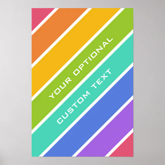 Rainbow Colors custom poster | Zazzle