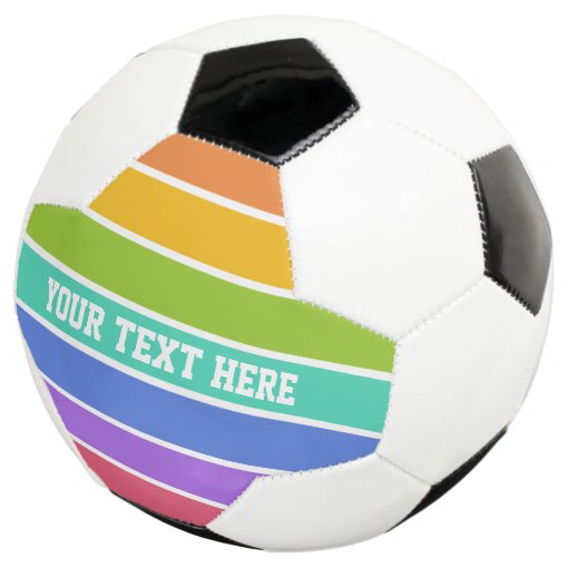 Rainbow Colors custom soccer ball | Zazzle