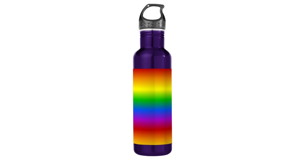 Rainbow Colors custom Stainless Steel Water Bottle | Zazzle